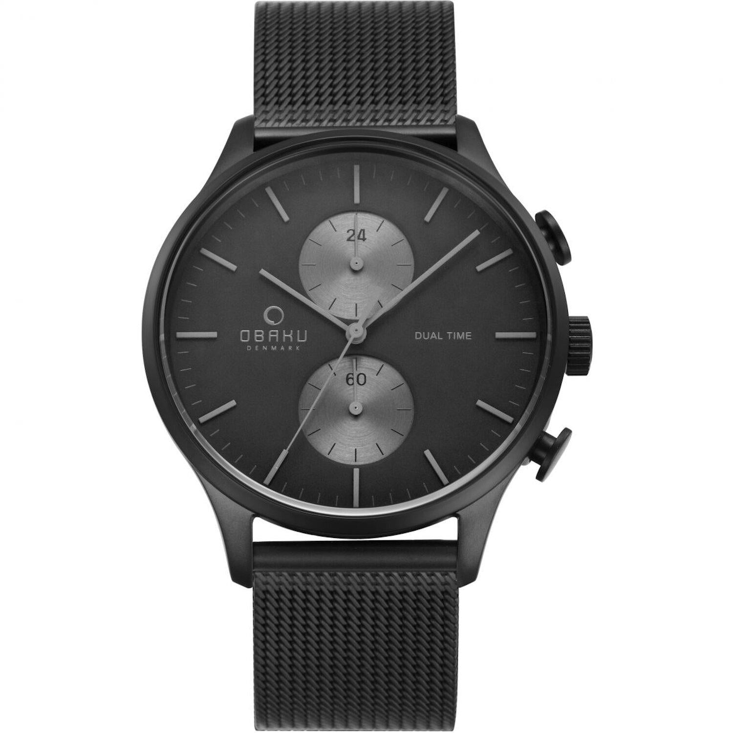 Reloj Obaku Denmark V196GUBBMB Men´s Dual Time-Negro – Watch2gomx