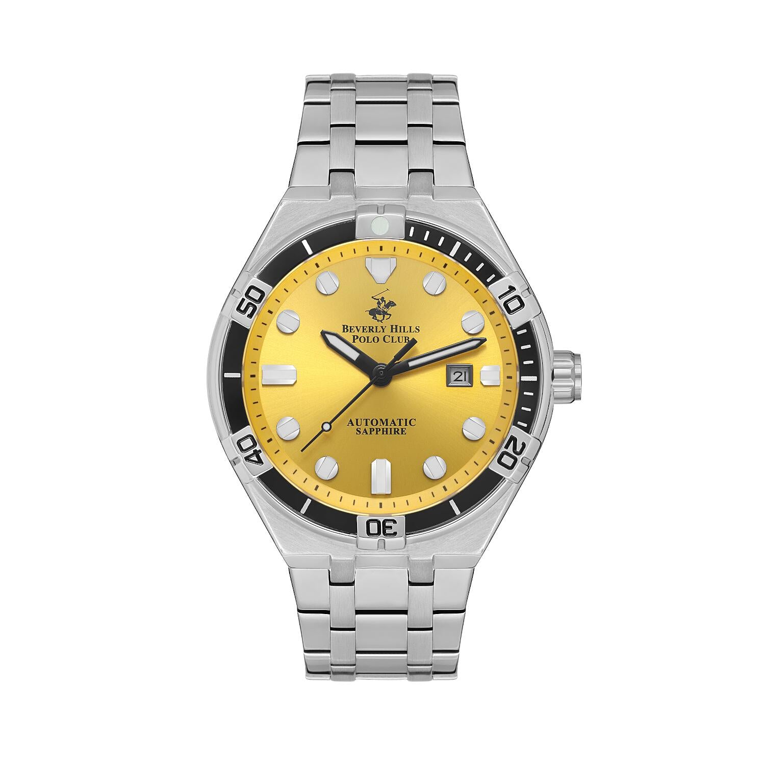 Reloj Beverly Hills Polo Club BP3575X.380 Mens AUTOMATIC SAPHIRE-Acero ...